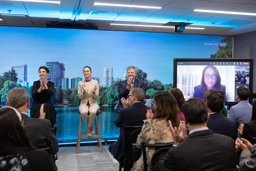 Inaugura Claudia Sheinbaum nueva sede corporativa de SAP en Ciudad de México que tuvo una ...